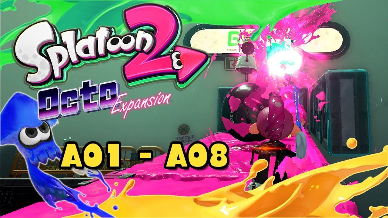 Splatoon 2: Octo Expansion - Levels A01 - A08 - All Mem Cakes - YouTube