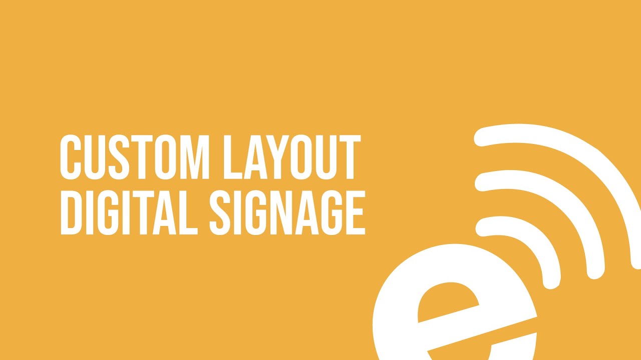 Custom Layout Digital Signage - YouTube