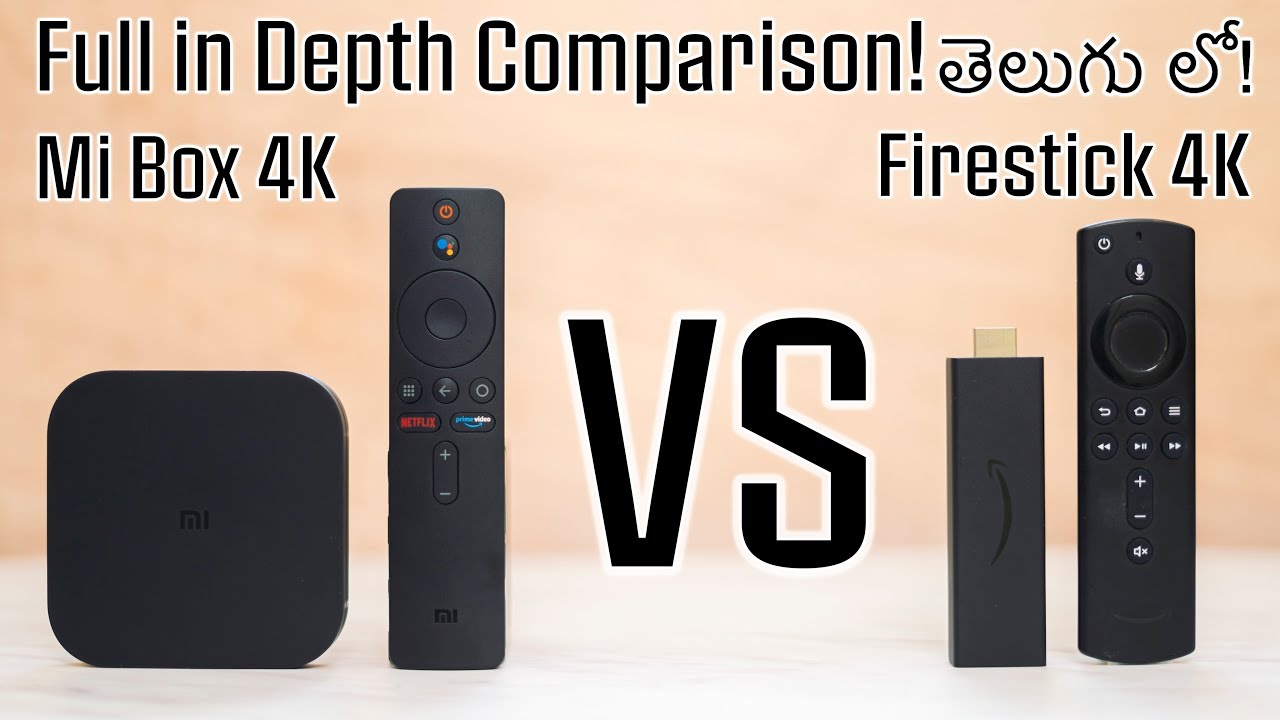Mi Box 4K Vs Amazon Firestick 4K Full in-depth Comparison in Telugu ...