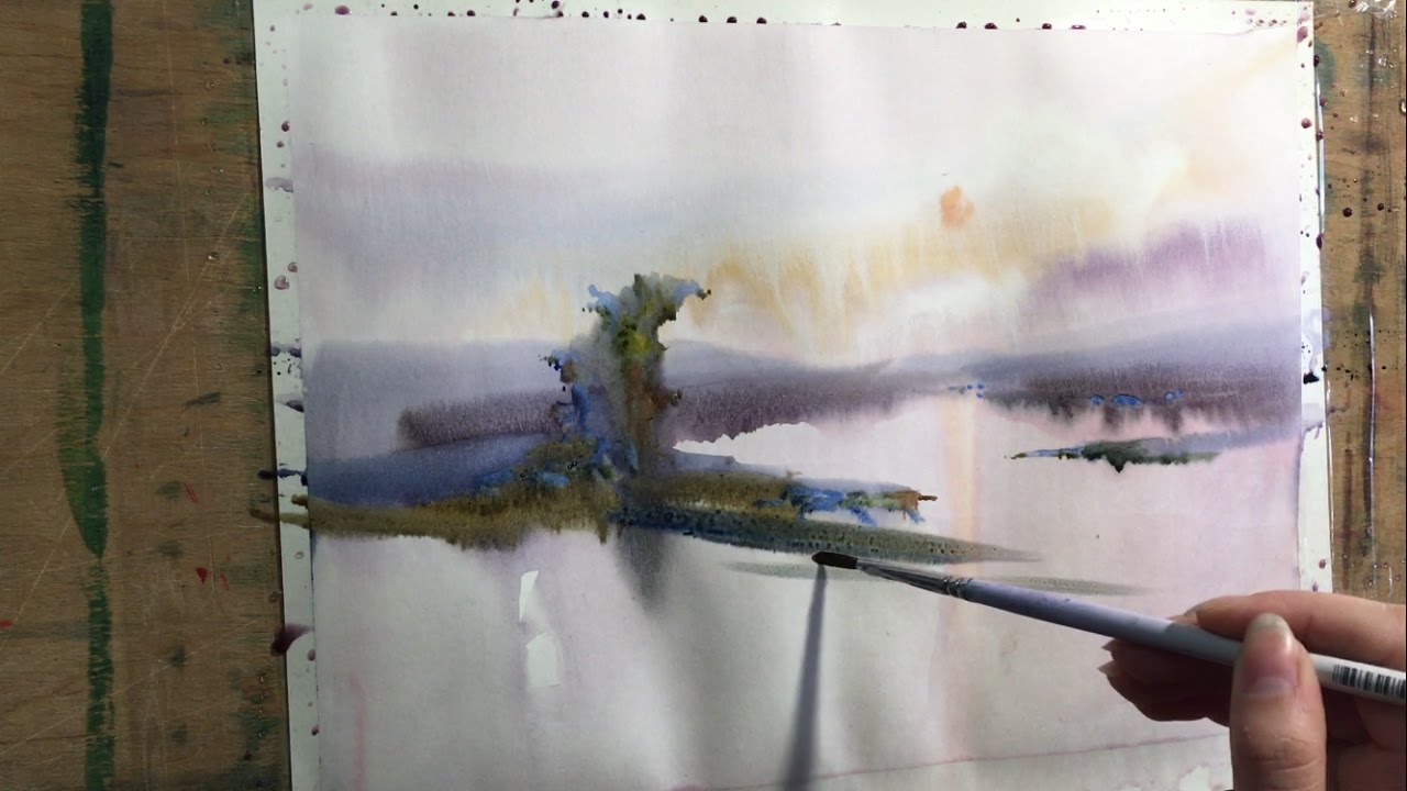 FULL VIDEO-link in description Watercolor Demo, wet on wet - YouTube