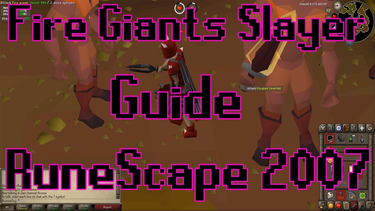 Fire Giants Slayer Guide RuneScape 2007 - YouTube