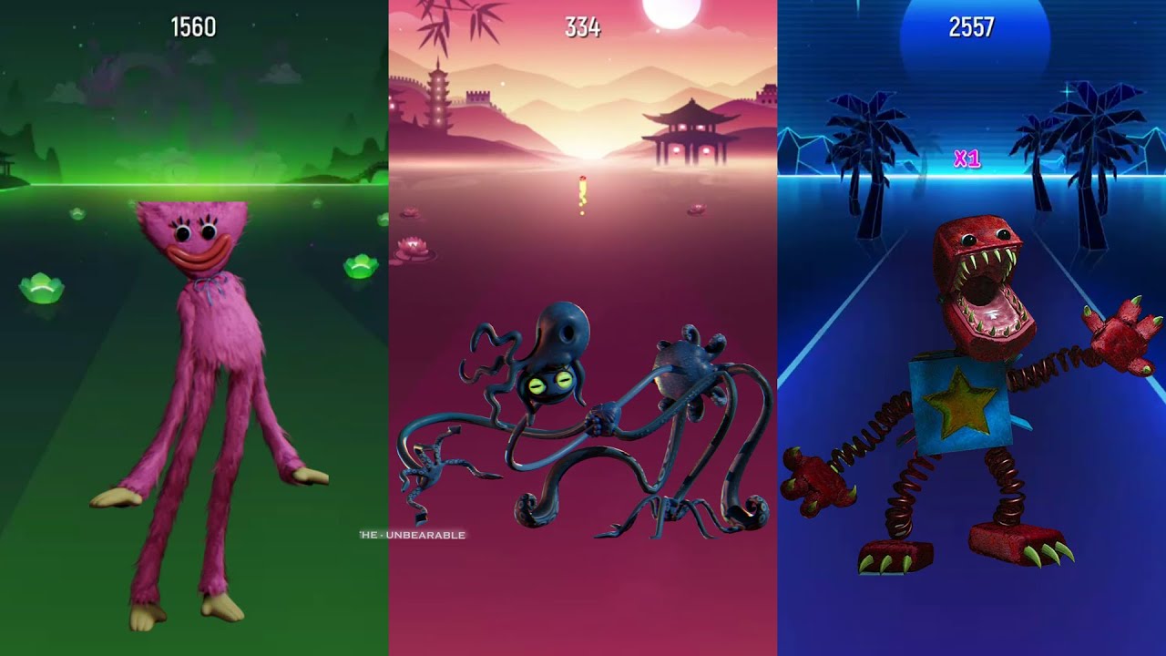 Video game tiles hop with the heroes of Poppy Playtime, Wiki, mom long ...