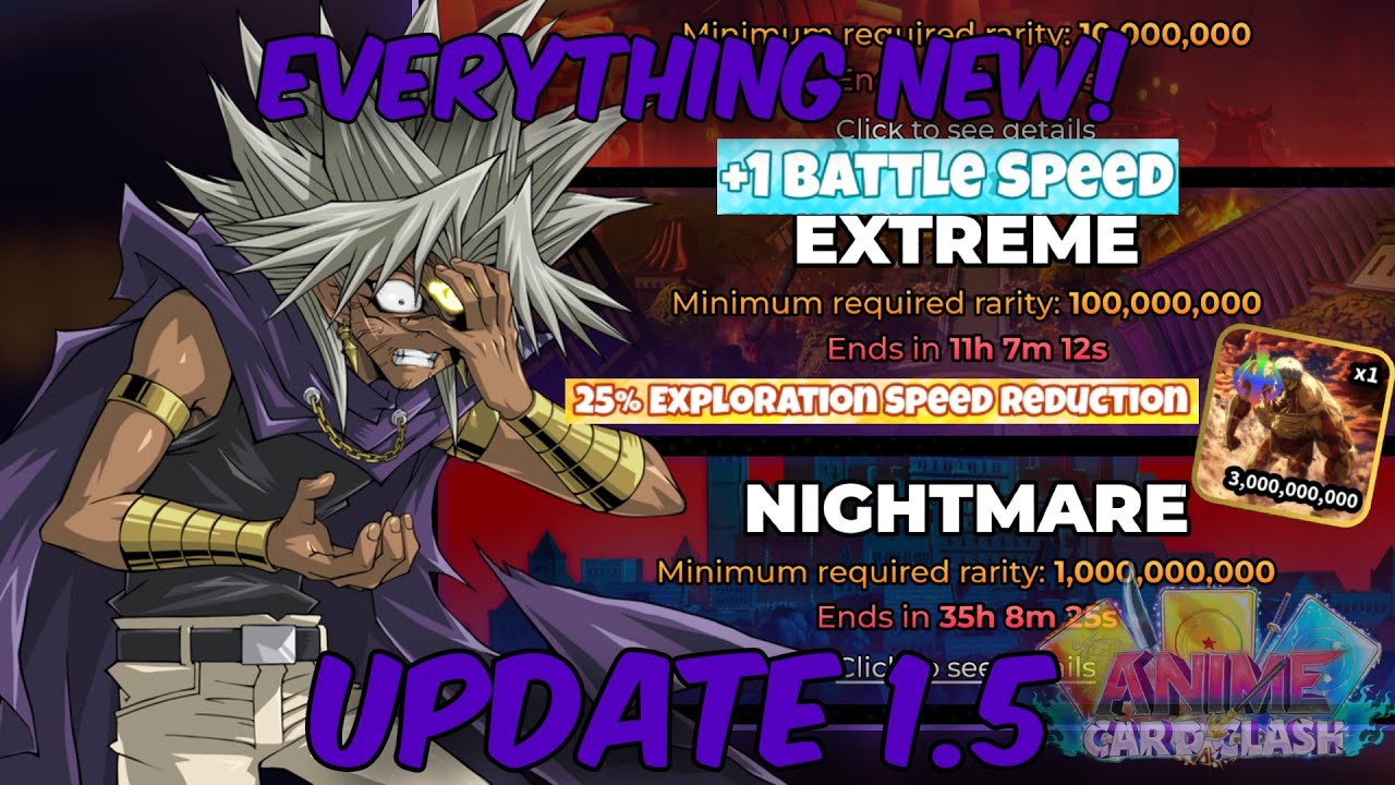 EVERYTHING New In Anime Card Clash Update "1.5" New Explorations, Buffs ...