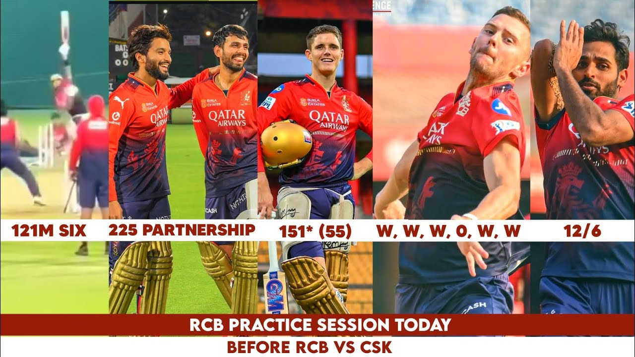 RCB Practice Session LIVE Today Before RCB vs CSK Match | RCB Intra ...