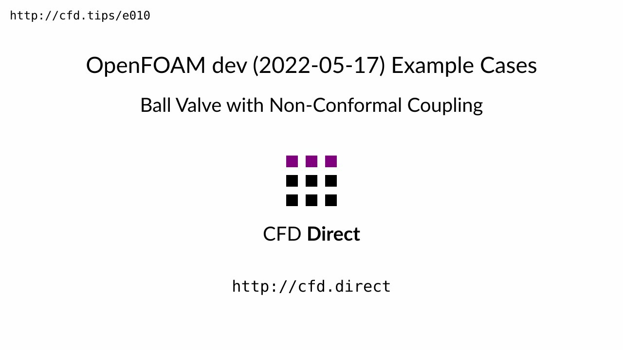 OpenFOAM-dev (2022-05-17) Example Cases: Ball Value with Non-Conformal ...