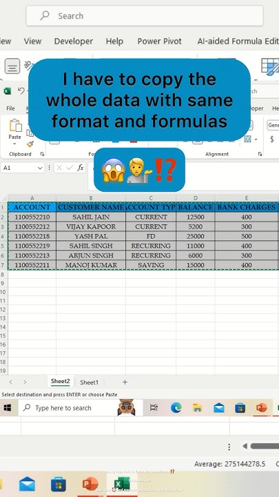 How to copy data in Excel with same format⁉️| BPA Educators | Learn Excel - YouTube