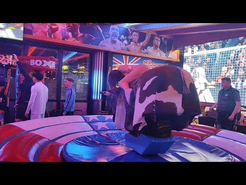 Amazing mechanical bull riding 27th of February 2024 made in Spain