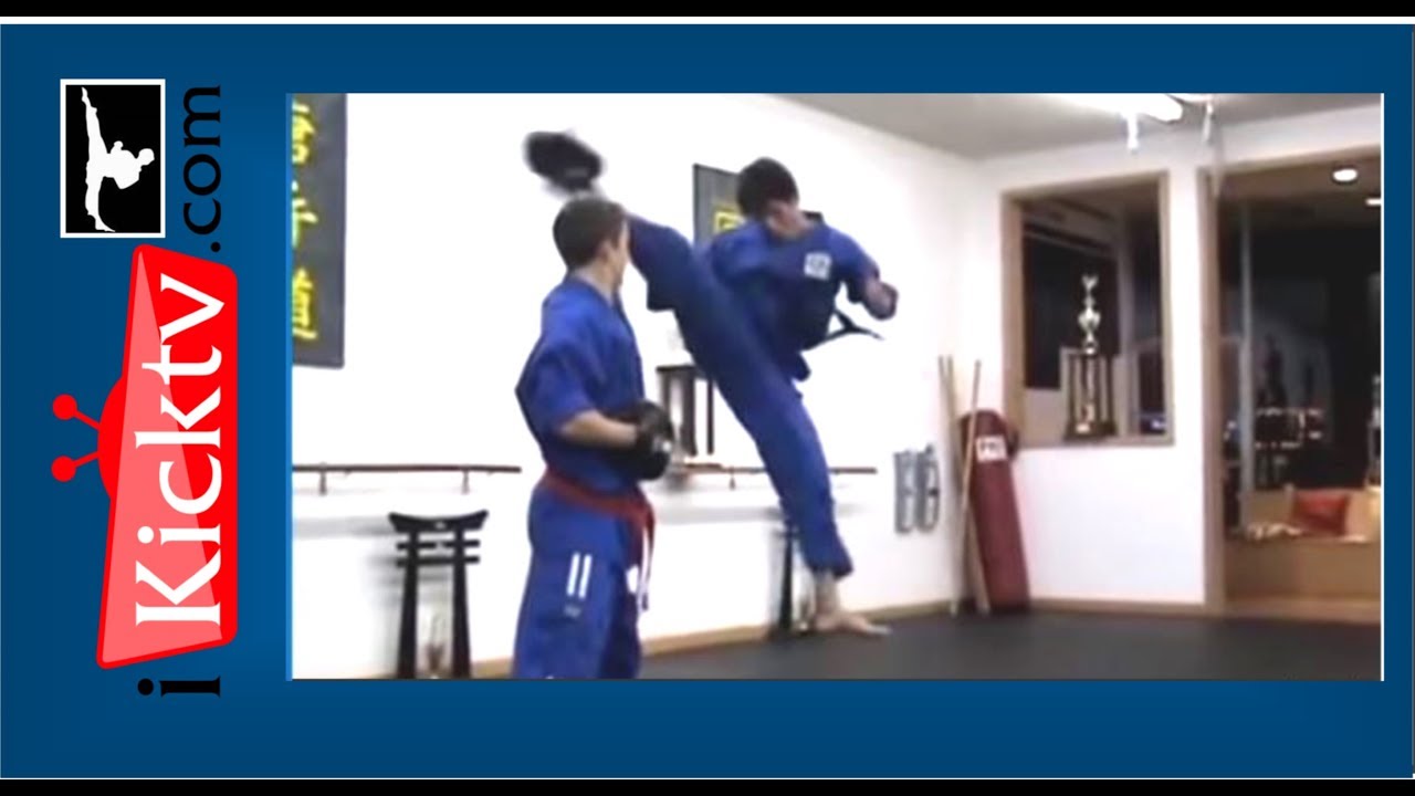 Black Belt Level Spinning Heel and Heel Kick Training - YouTube