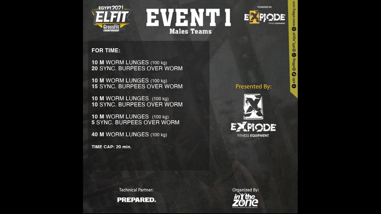 ELFIT CrossFit® Championship 2021 - Demo Event 1 ( Males Teams ) - YouTube