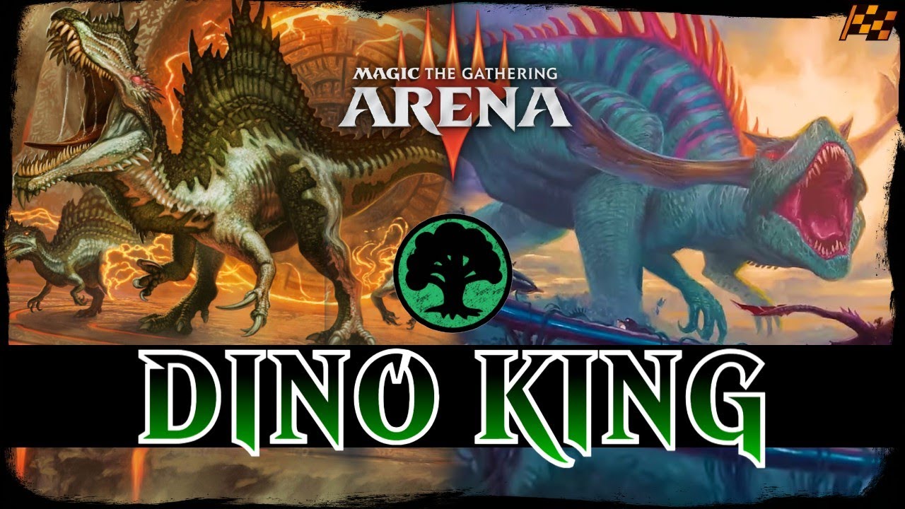 TYRANT KING DINOS | MTG Arena - Mono Green Stompy Dinosaur Ramp ...