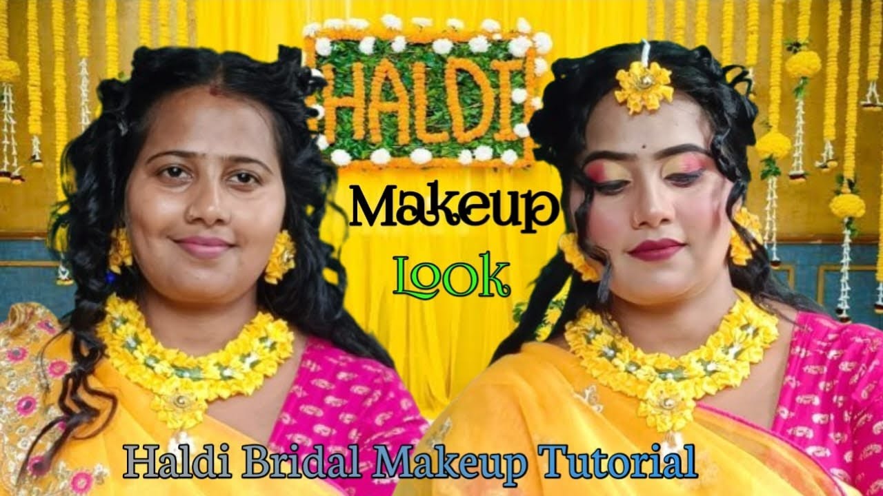 Haldi Bridal Makeup Tutorial 😍 ll Haldi Makeup Look ll Sonali Dey #makeup #sonalimakeover - YouTube