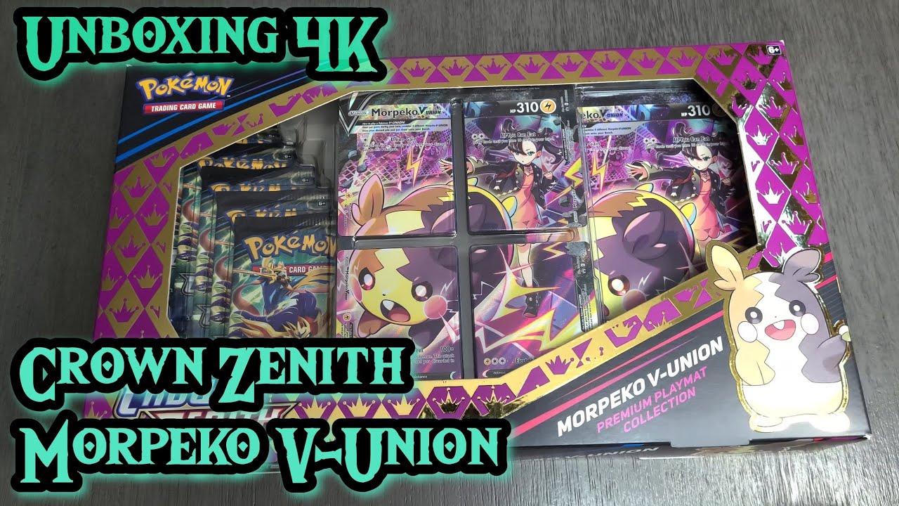 Pokemon TCG Crown Zenith Morpeko V-Union Premium Playmat Collection ...