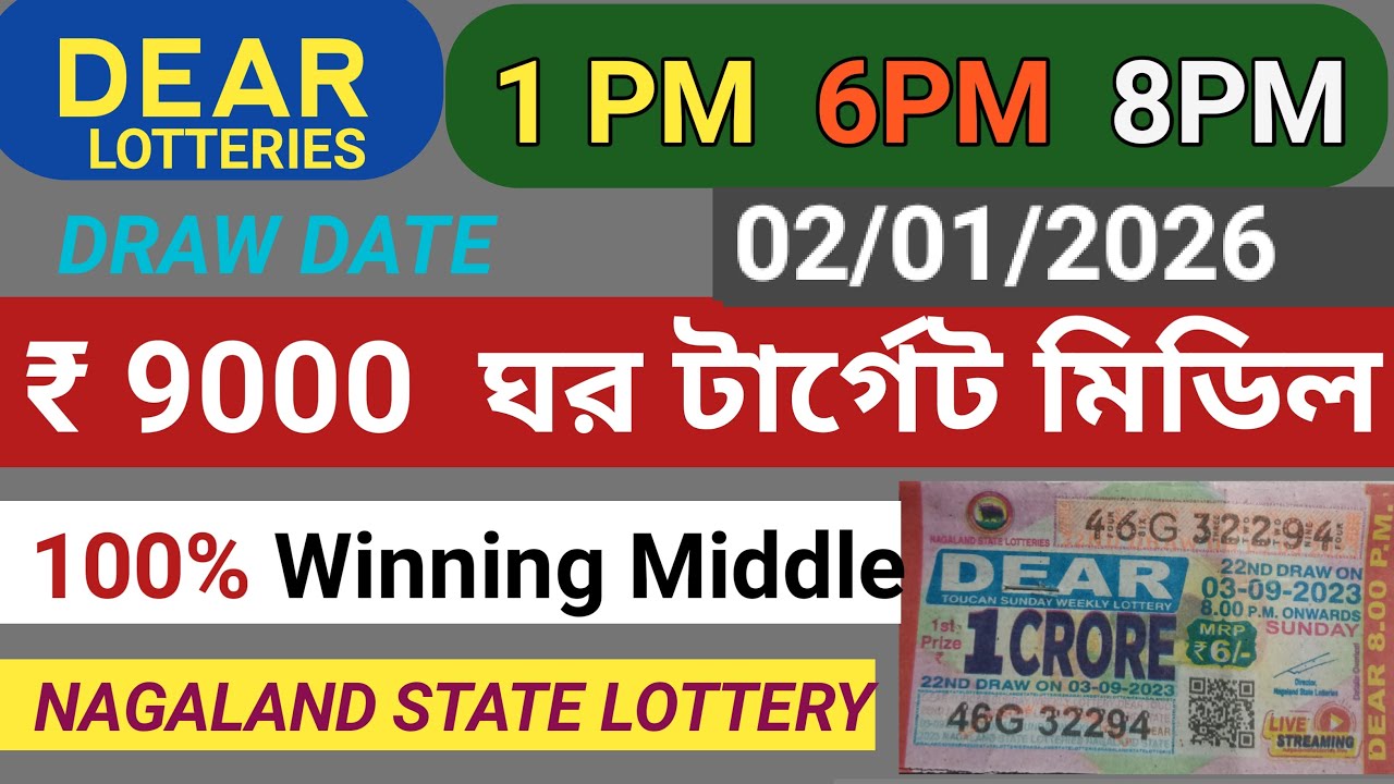 02/01/2026 Dear Lottery Target | Dear Lottery winner 2025 | Dear ...