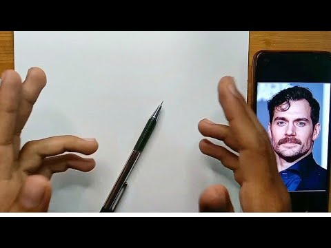 How to draw Henry Cavill step by step outline tutorial ️ - YouTube