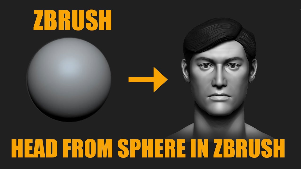 sculpting a head from zbrush - YouTube