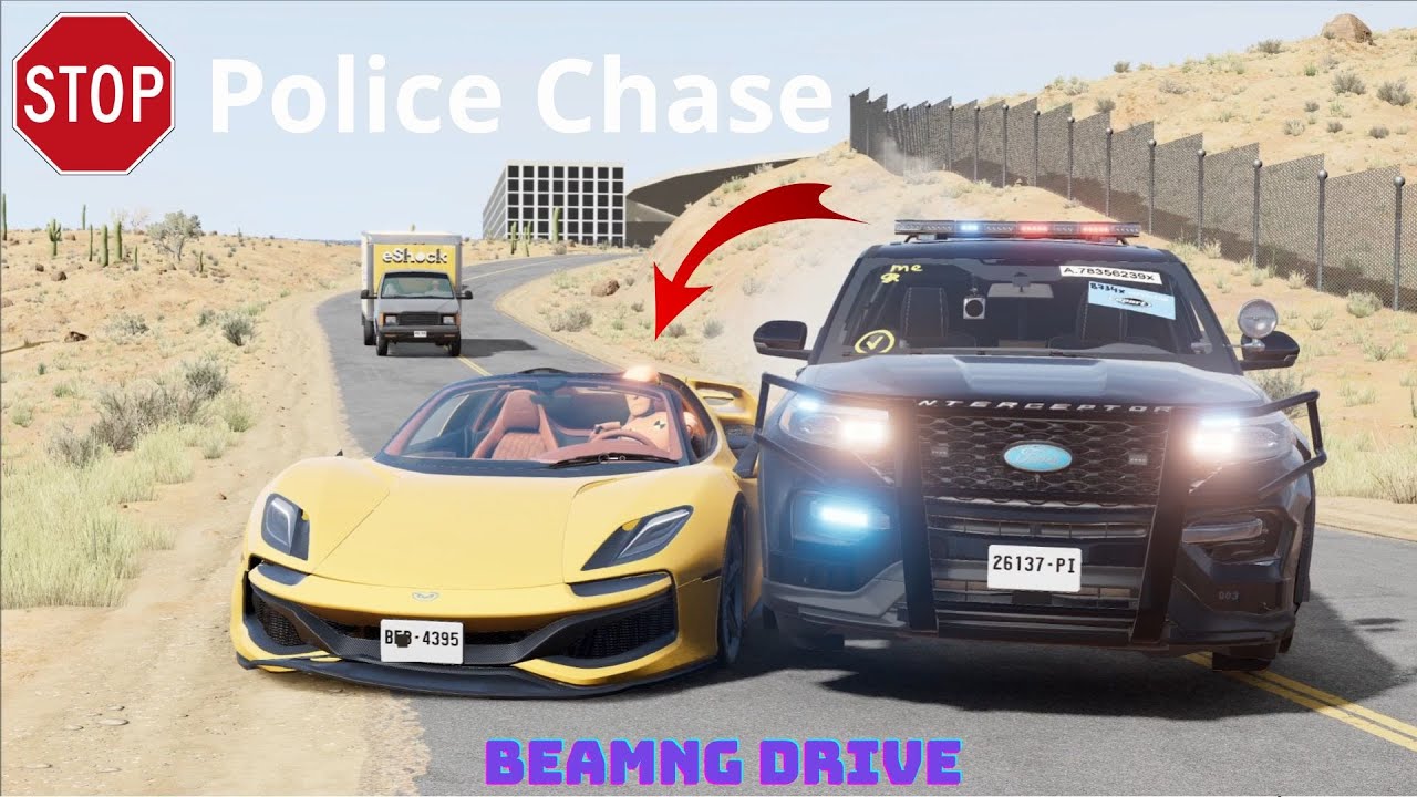 Police Chase - BeamNG.drive - YouTube