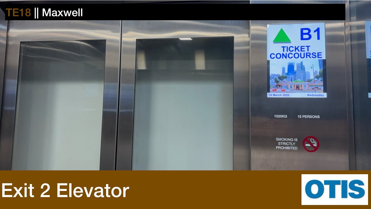 Maxwell MRT Station || Otis Elevator (Exit 2) - YouTube
