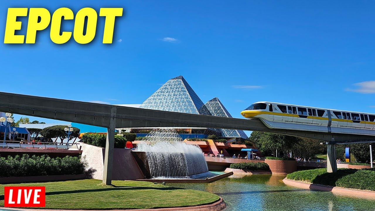 🔴 LIVE: EPCOT for Rides and Entertainment no world showcase at Walt ...