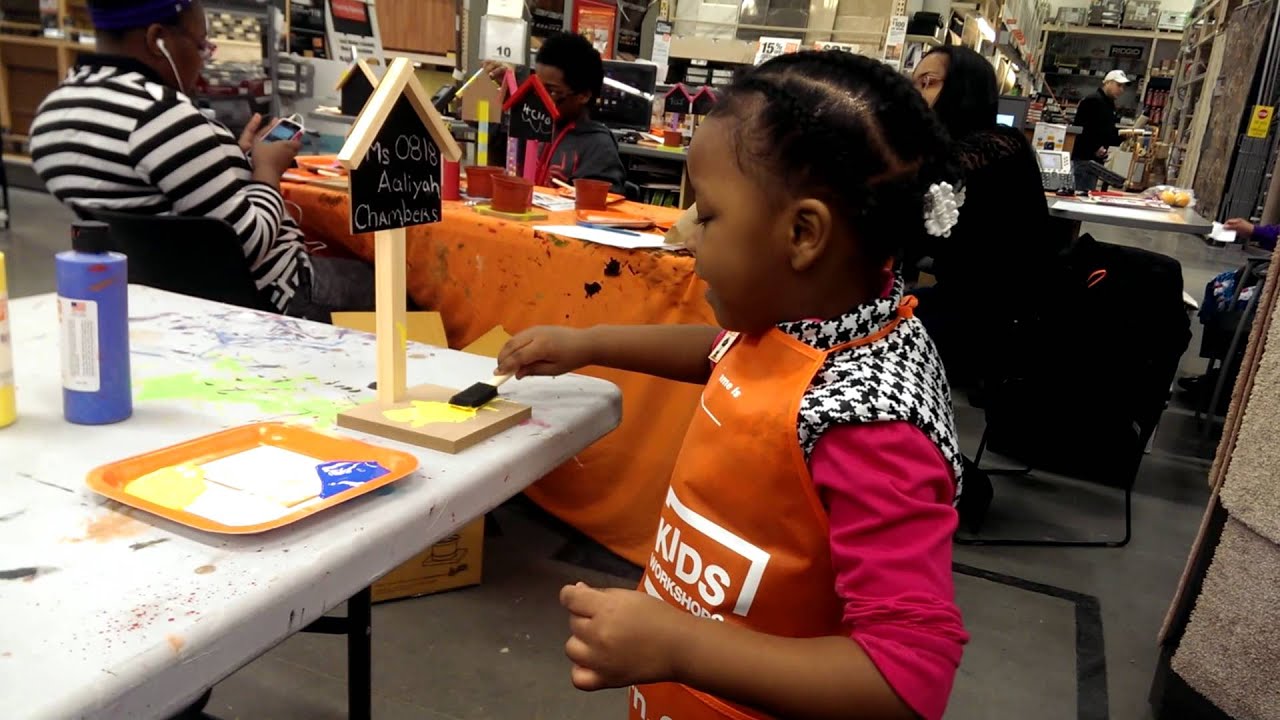 Life of Aaliyah home depot kids workshop - YouTube