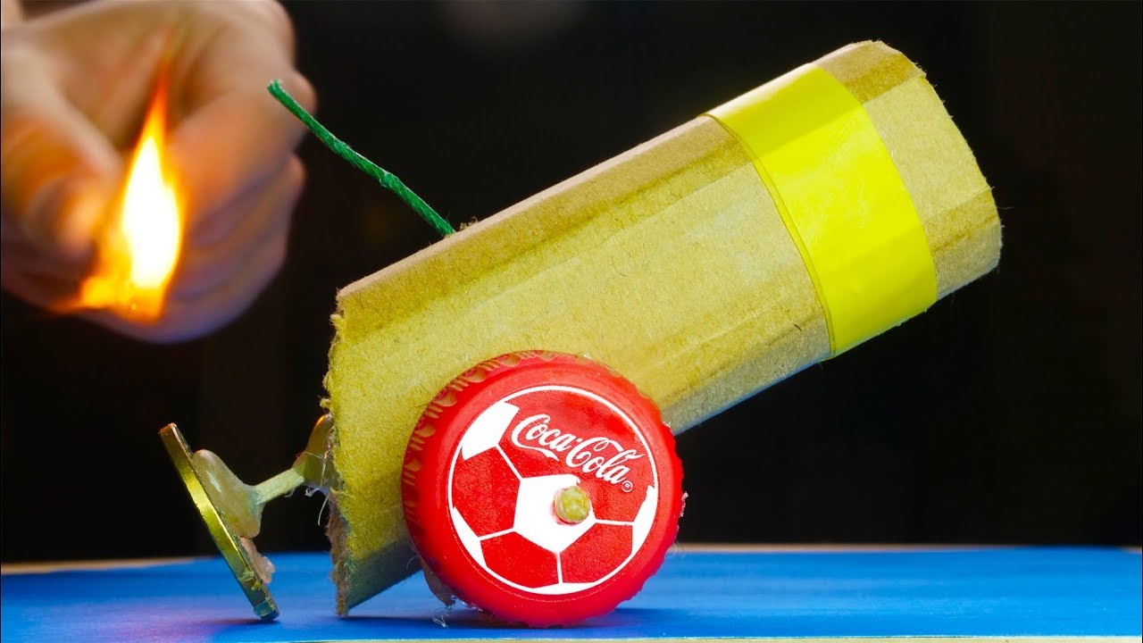 Will Powerful Cardboard Cannon Explode from SHOT? - YouTube