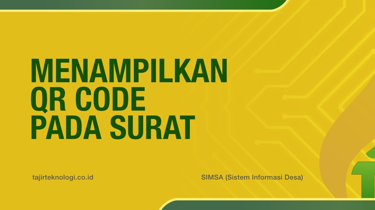 Menampilkan QR Code Pada Surat - YouTube