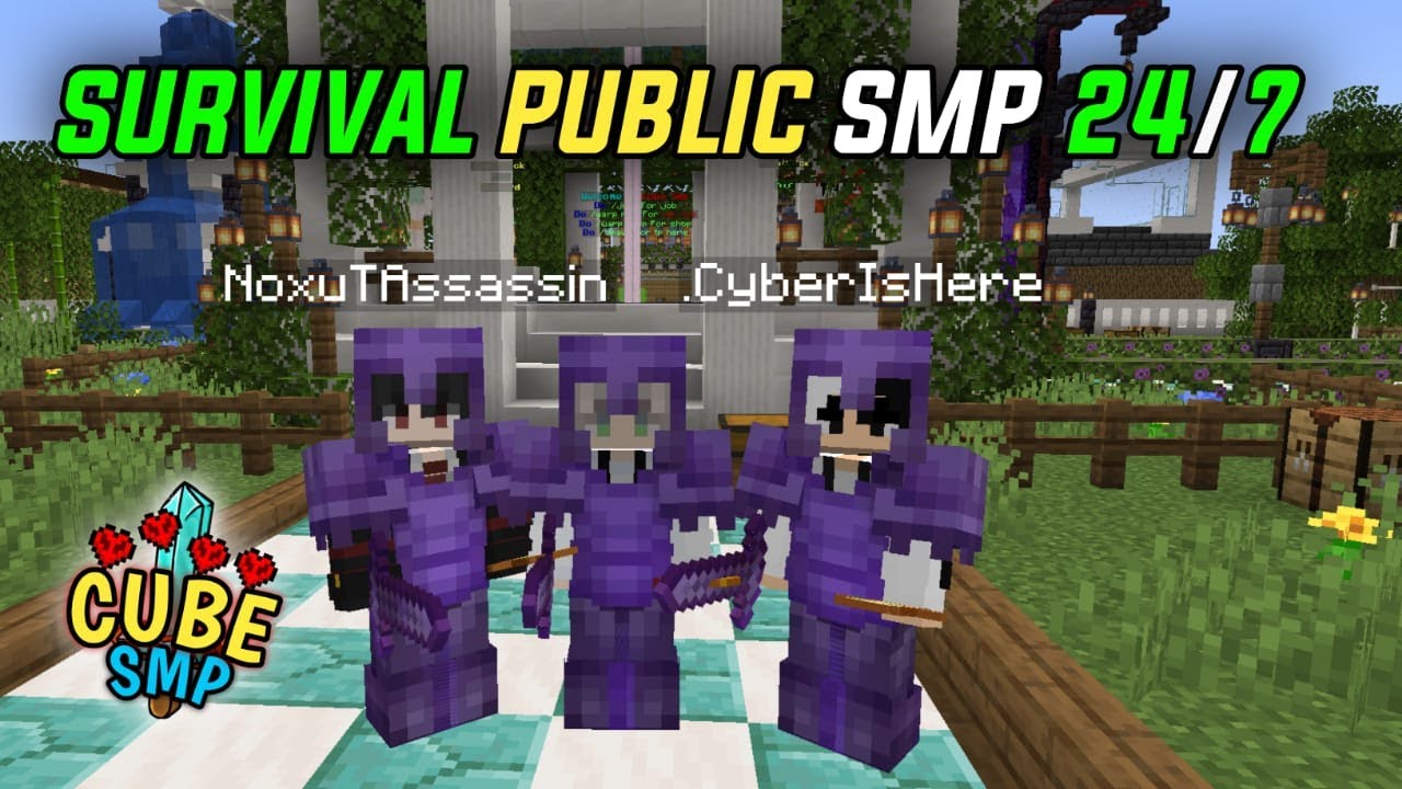 Minecraft public smp | Minecraft live Cube Gaming - YouTube