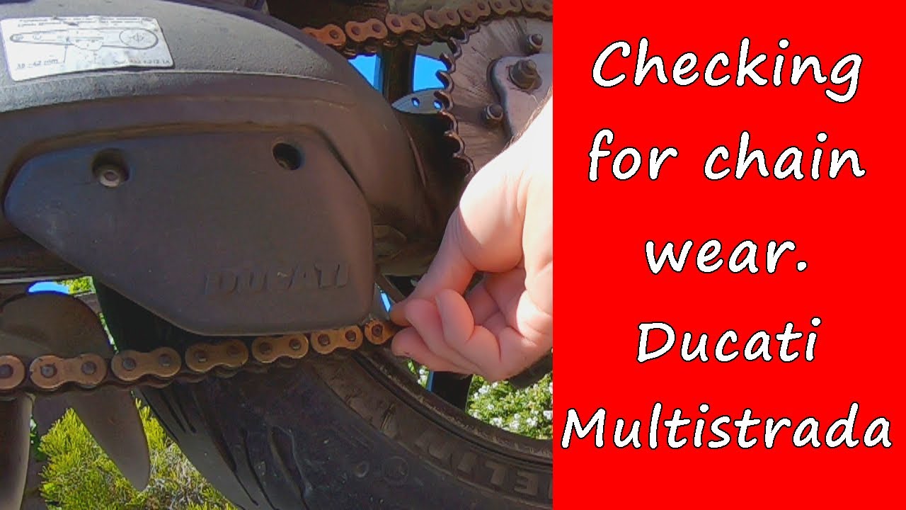 Checking your chain for wear. Ducati Multistrada. - YouTube