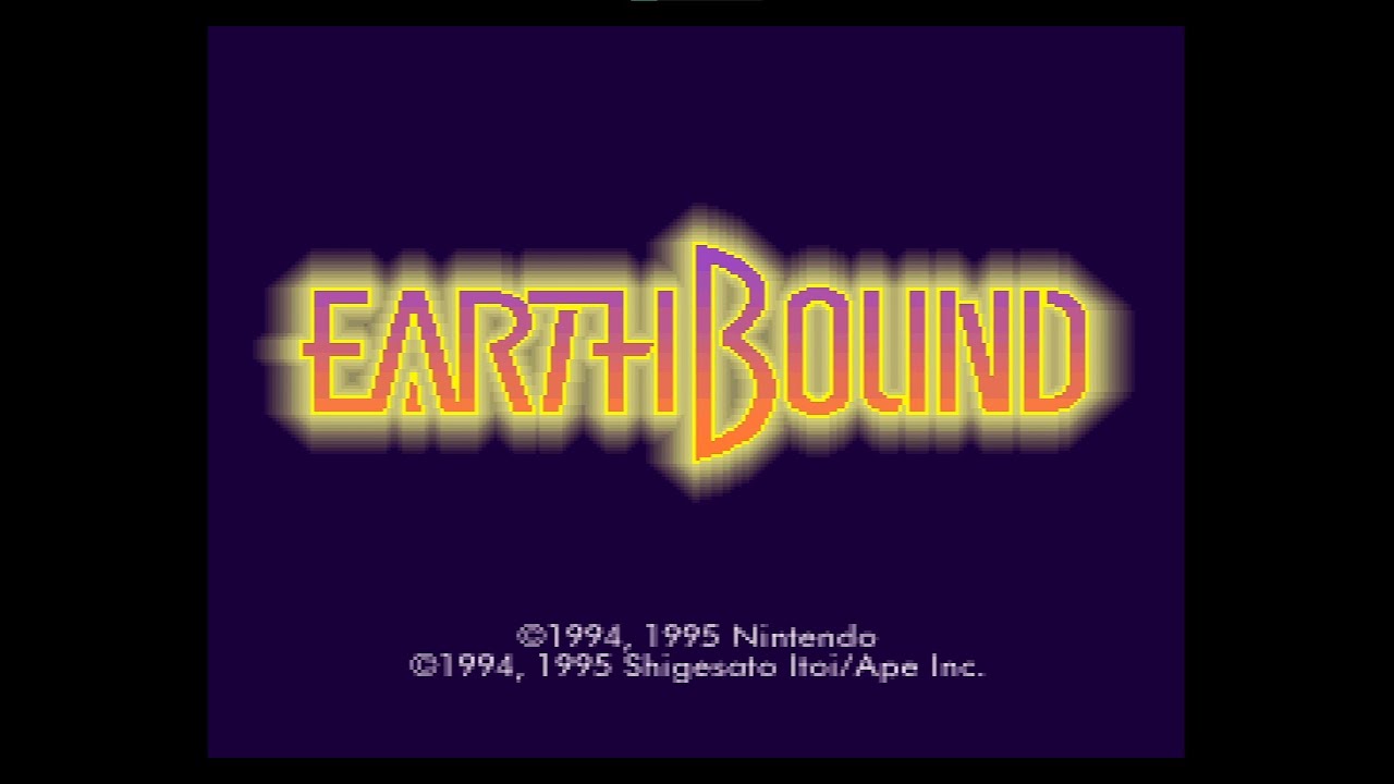 EarthBound (1994, Ape Inc, SNES) - Title and Attract Screens - YouTube