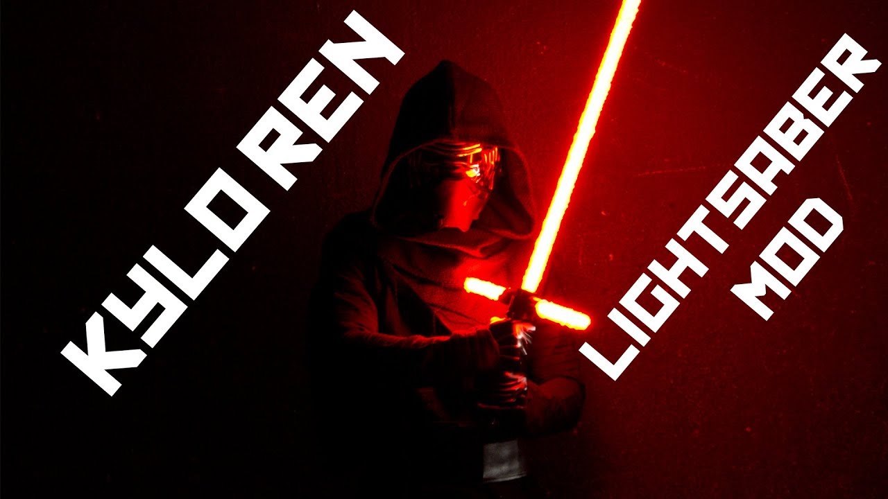 DIY Kylo Ren Fiery Lightsaber Mod - YouTube