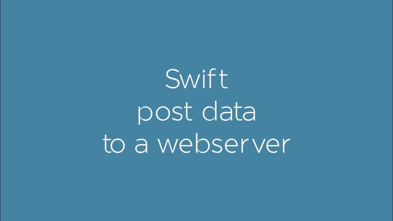 Swift 3: send data with an HTTP POST request to a web server using NSUrlsession in iOS - YouTube