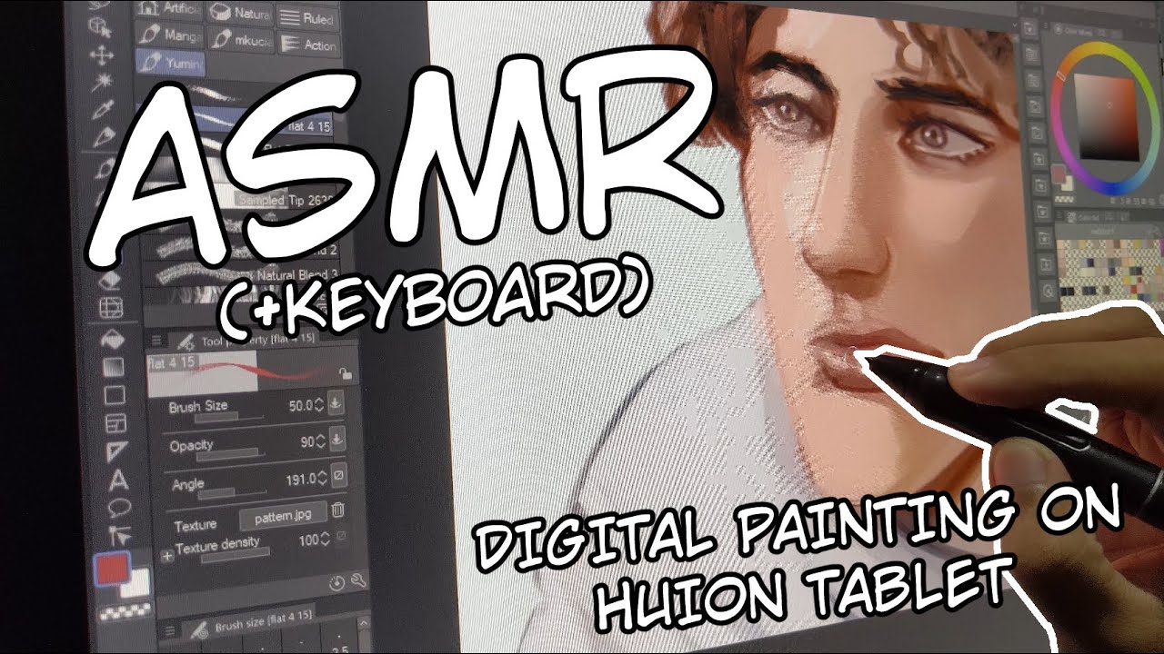 ASMR - DRAWING PORTRAIT PRACTICE - YouTube