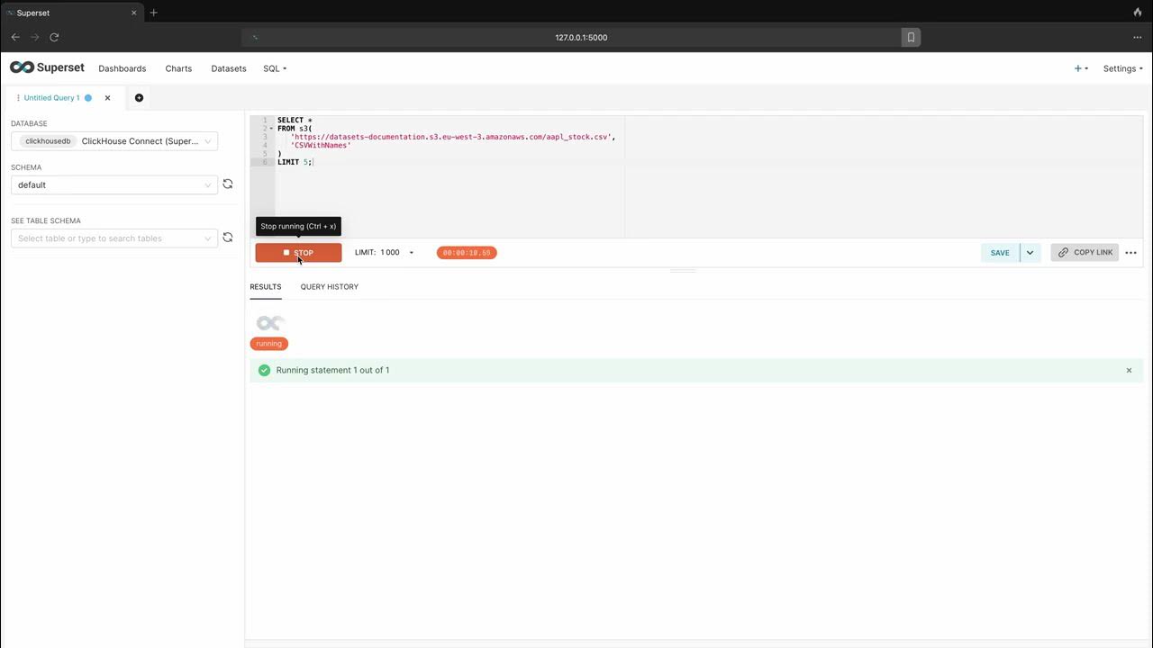 Apache Superset: How to Query AWS S3 CSV Files with ClickhouseDB - YouTube