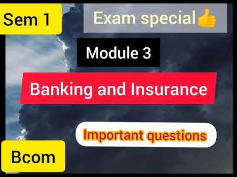 Banking & insurance ||module 3||sem 1|| exam special || BCOM || @viswateaching - YouTube
