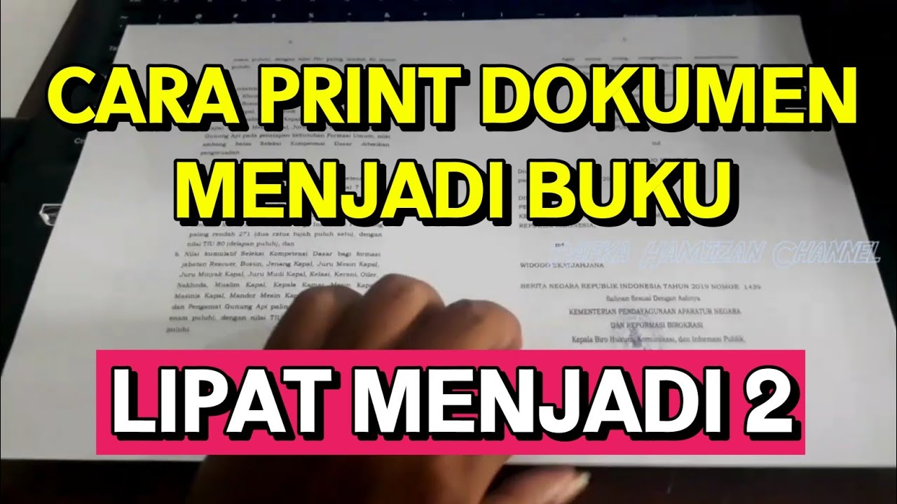 Cara Print Dokumen Timbal Balik Model Buku - YouTube