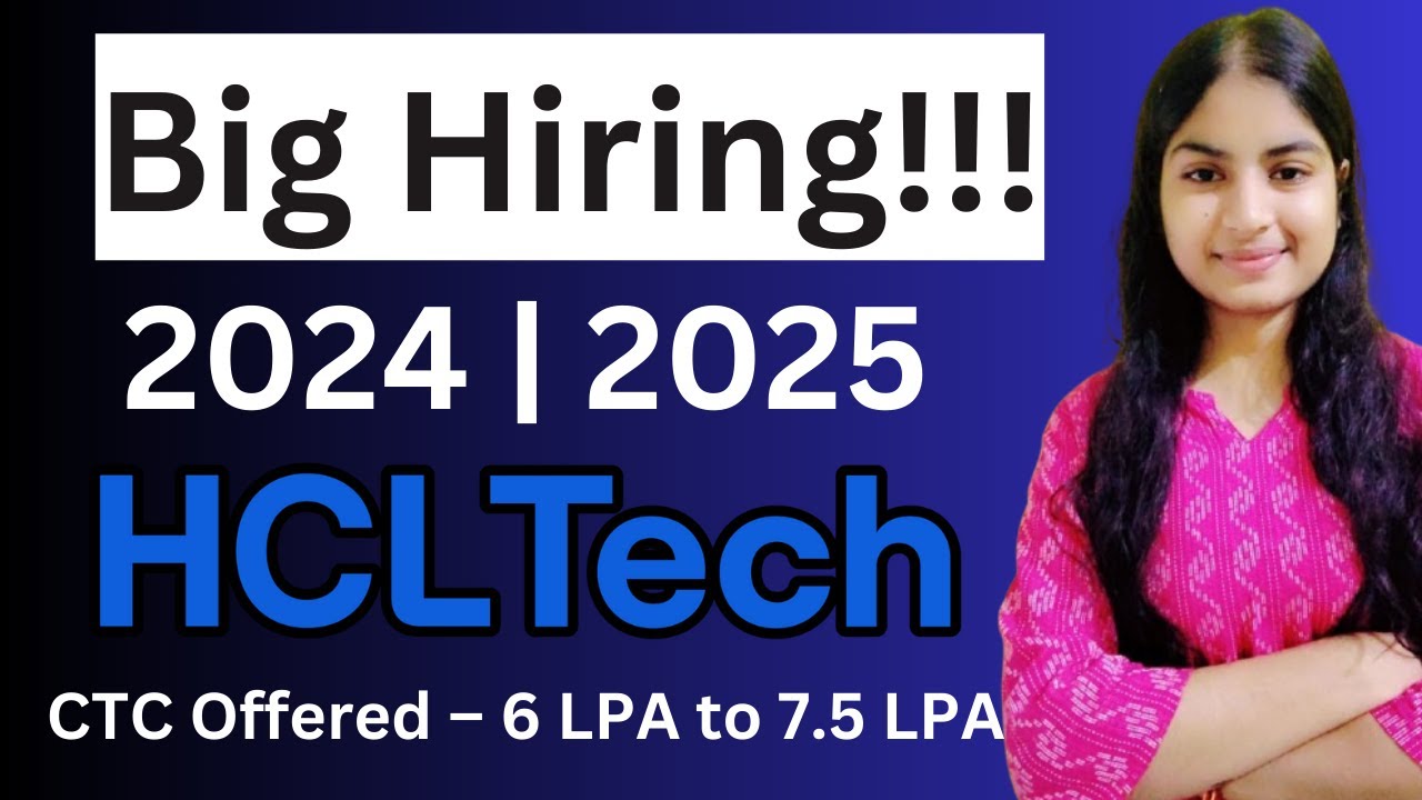 Finally HCLTECH New Hiring Announced | OFF Campus Drive | 2025, 2024 Batch Hiring | Fresher Jobs ...
