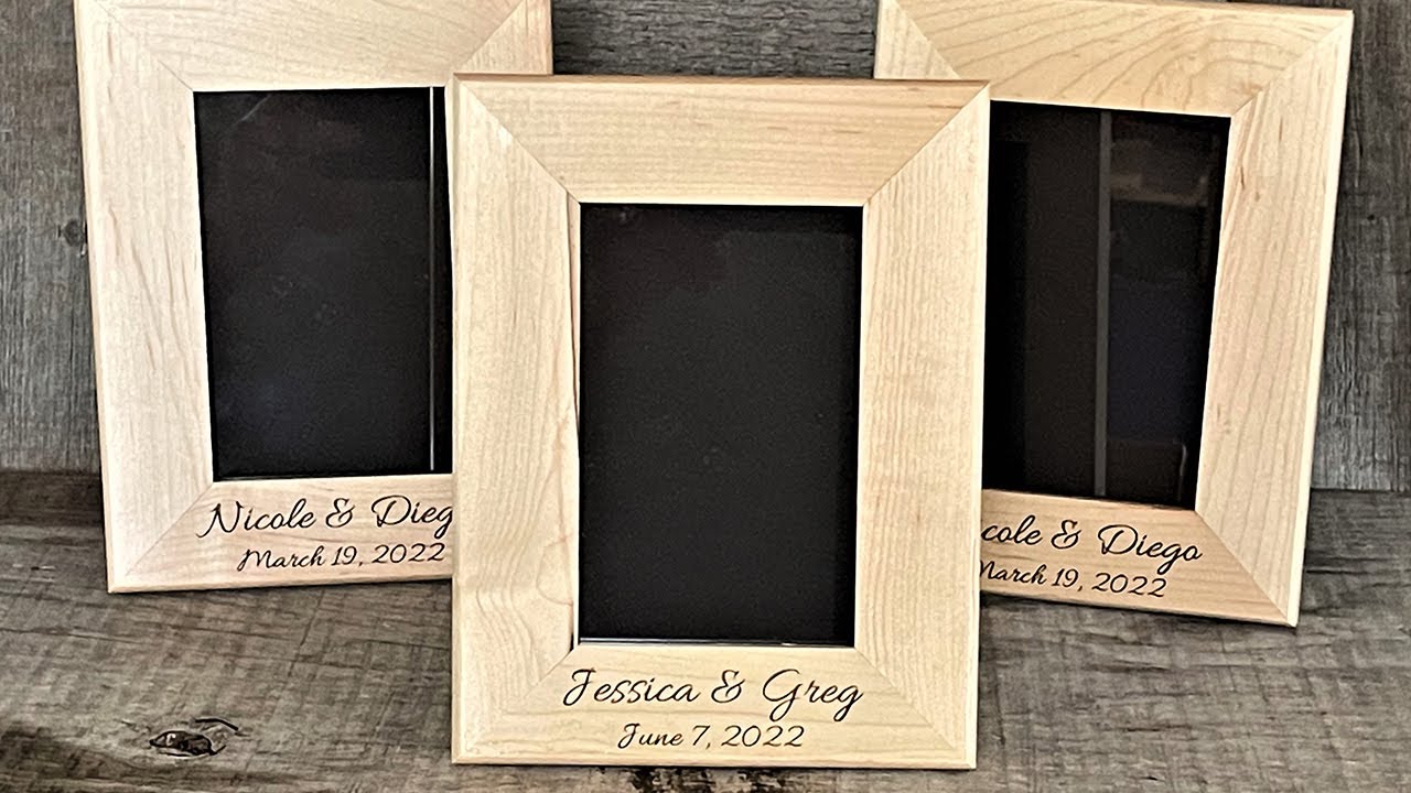 Custom Laser Engraved Maple Wood Frames from Memories Made - YouTube
