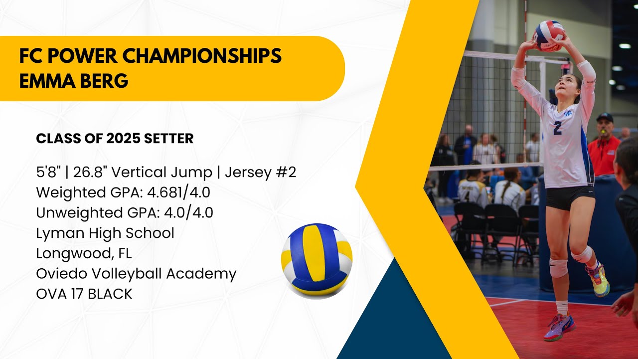 5'8" Setter - Class of 2025 / FC Power Championships / 17 Open / Emma ...