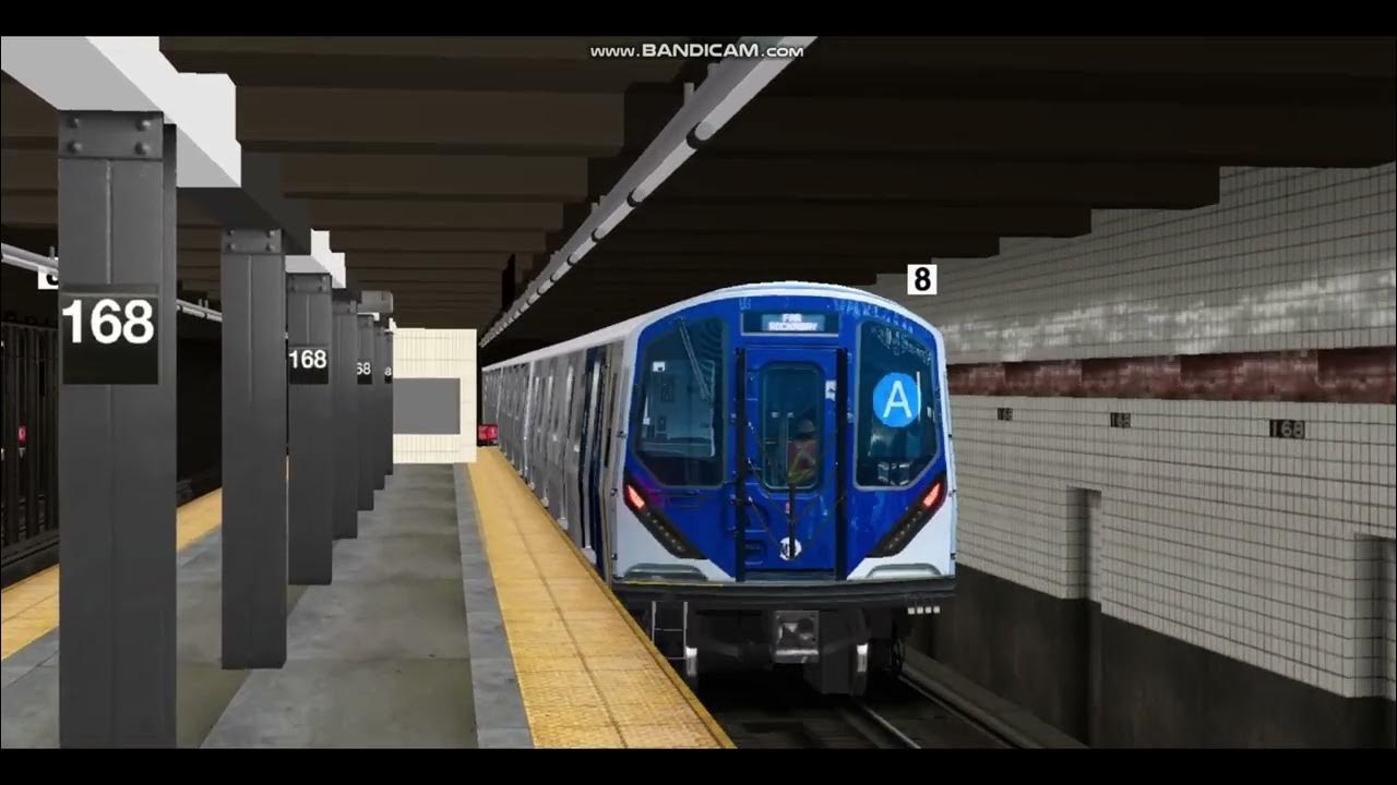 [OpenBVE] NYCT Virtual Fanning at 168th St (1) (A) (C) Train Action - YouTube