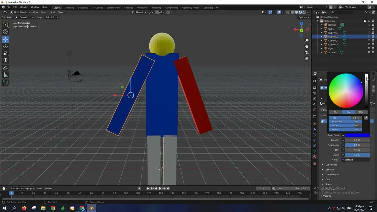 How to add a Color in Blender - YouTube