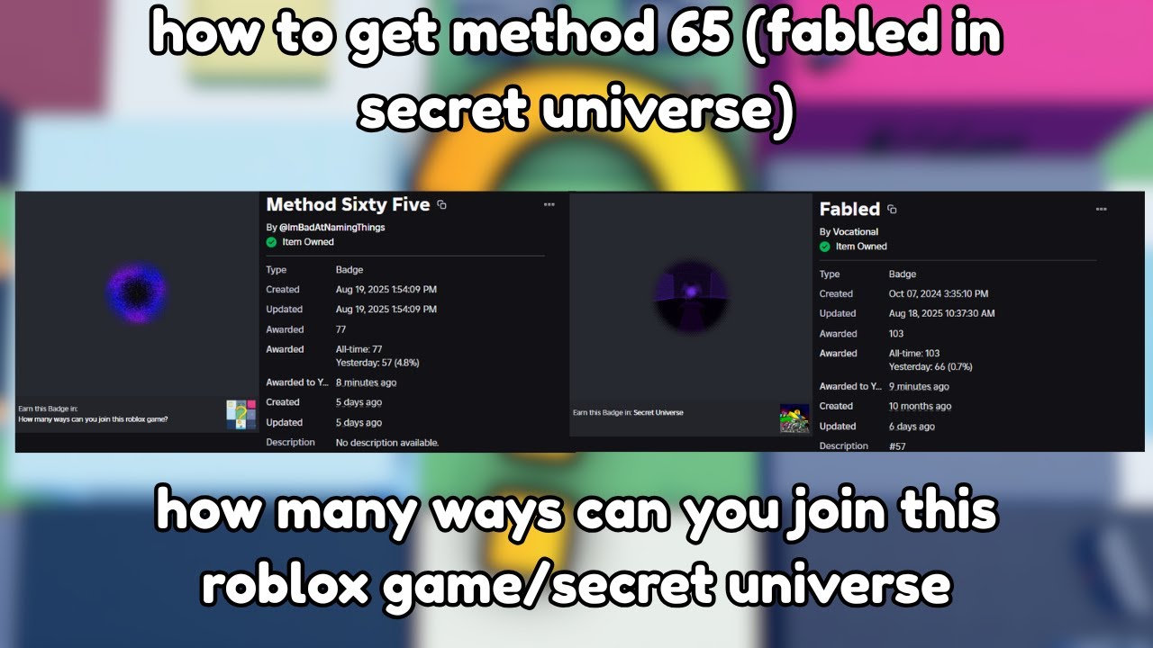 how to get method 65/fabled (how many ways can you join this roblox ...