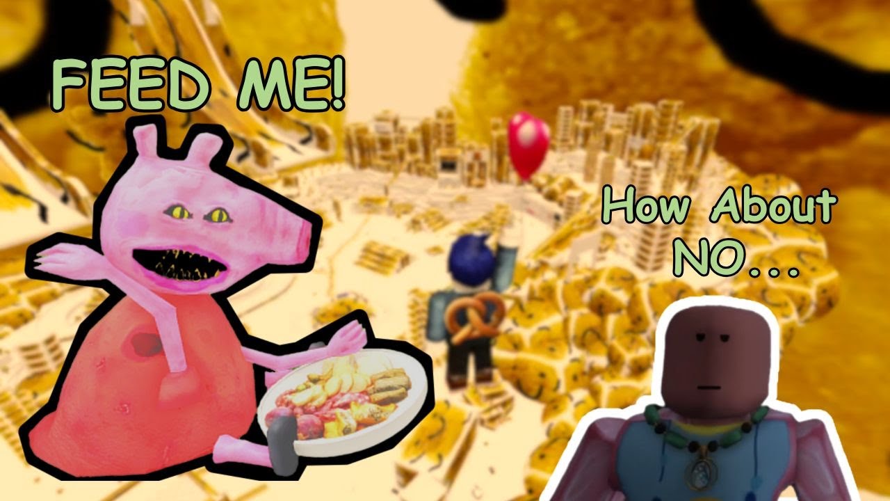 Demon Peppa Pig and Chicken Nugget Land in ROBLOX! - YouTube