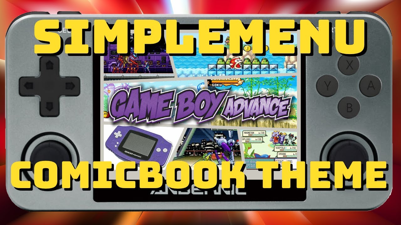 New "ComicBook" RG350 SimpleMenu theme - YouTube