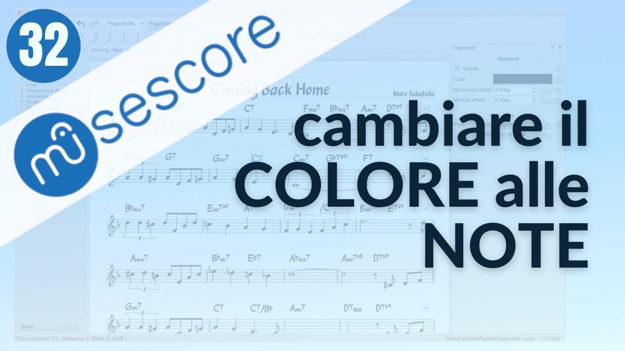 TUTORIAL MUSESCORE #32 cambiare il colore alle note - YouTube