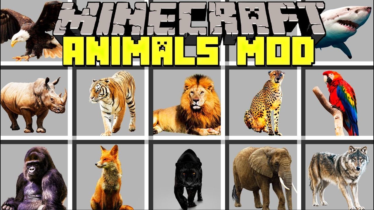 Minecraft ANIMALS MOD l BREED AND TAME 100+ NEW ANIMALS! l Modded Mini ...