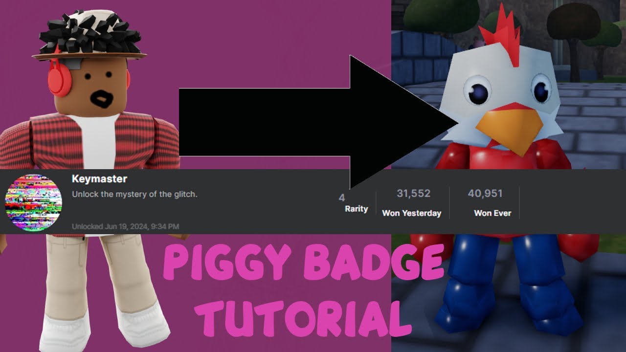 How to get the GLITCH badge in Piggy - YouTube