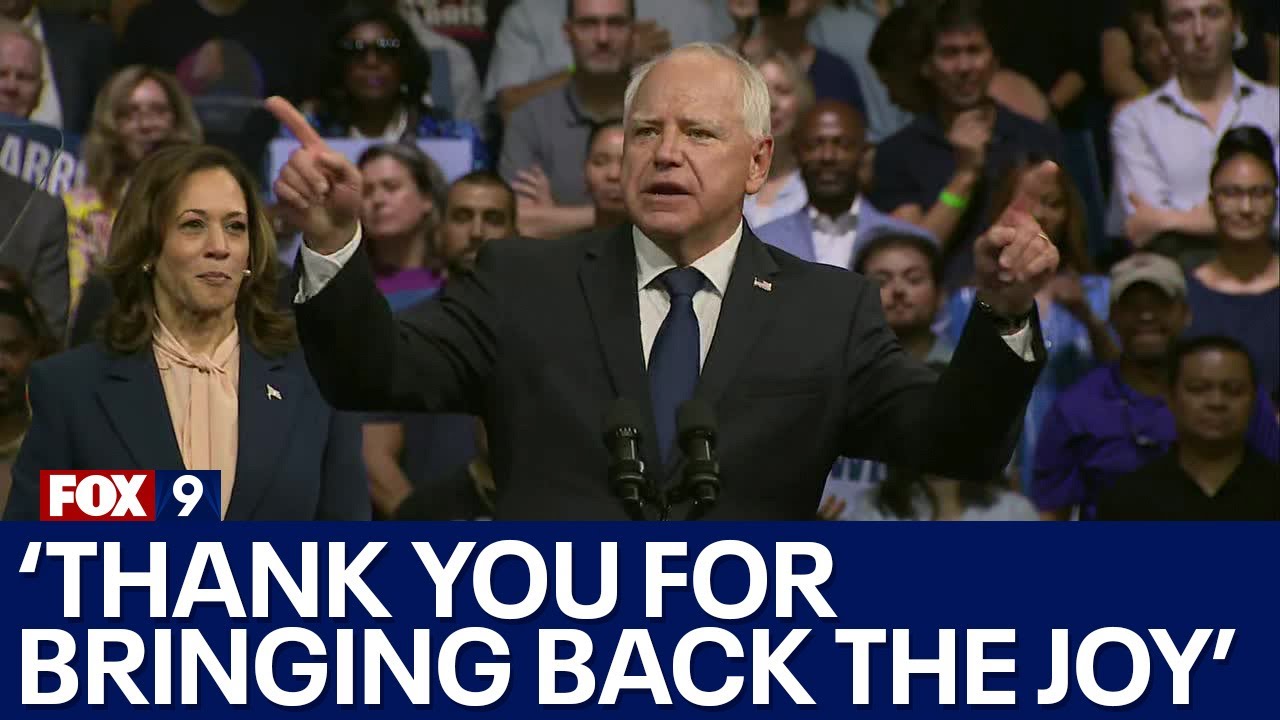 Gov. Tim Walz makes debut as Kamala Harris' running mate [FULL SPEECH ...