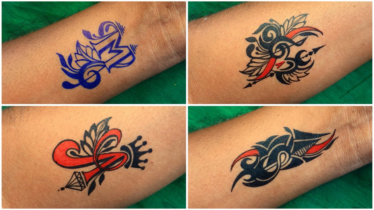 very beautiful tattoo art of M || A || A with heart and A S S 😱🤔 - YouTube