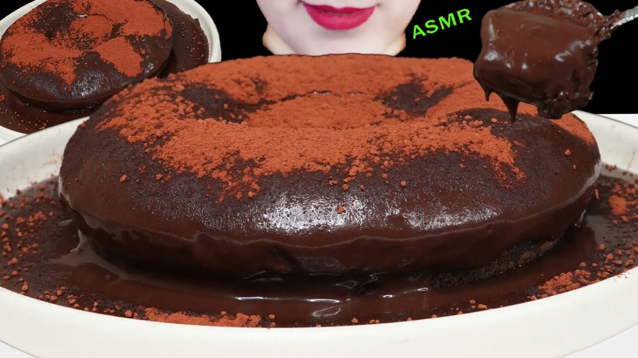 ASMR CHOCOLATE BROWNIE LAVA CAKE MUKBANG - YouTube