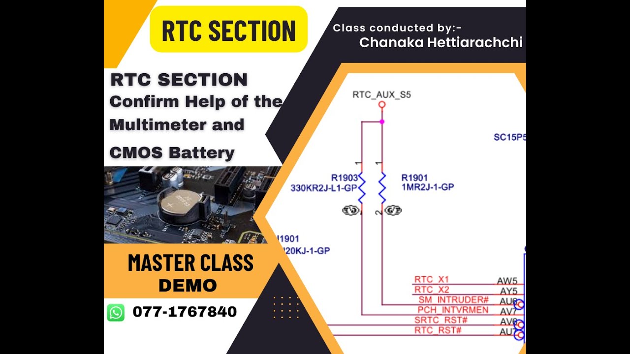 RTC SECTION Confirm (Help of the Multimeter and CMOS Battery) - YouTube