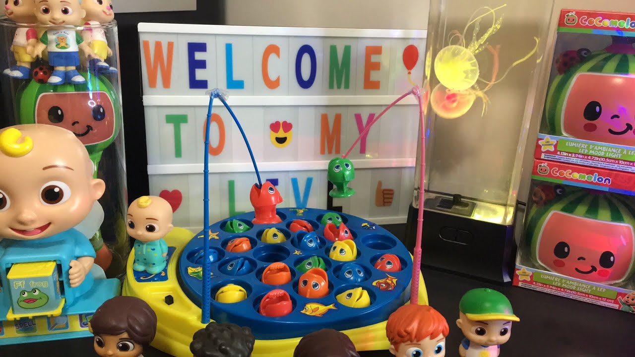 Let's play fishing game with Cocomelon & Family - YouTube